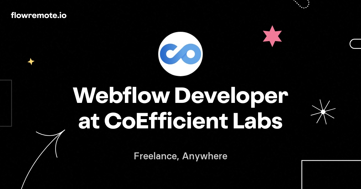 Hiring: Freelance Webflow Developer at CoEfficient Labs