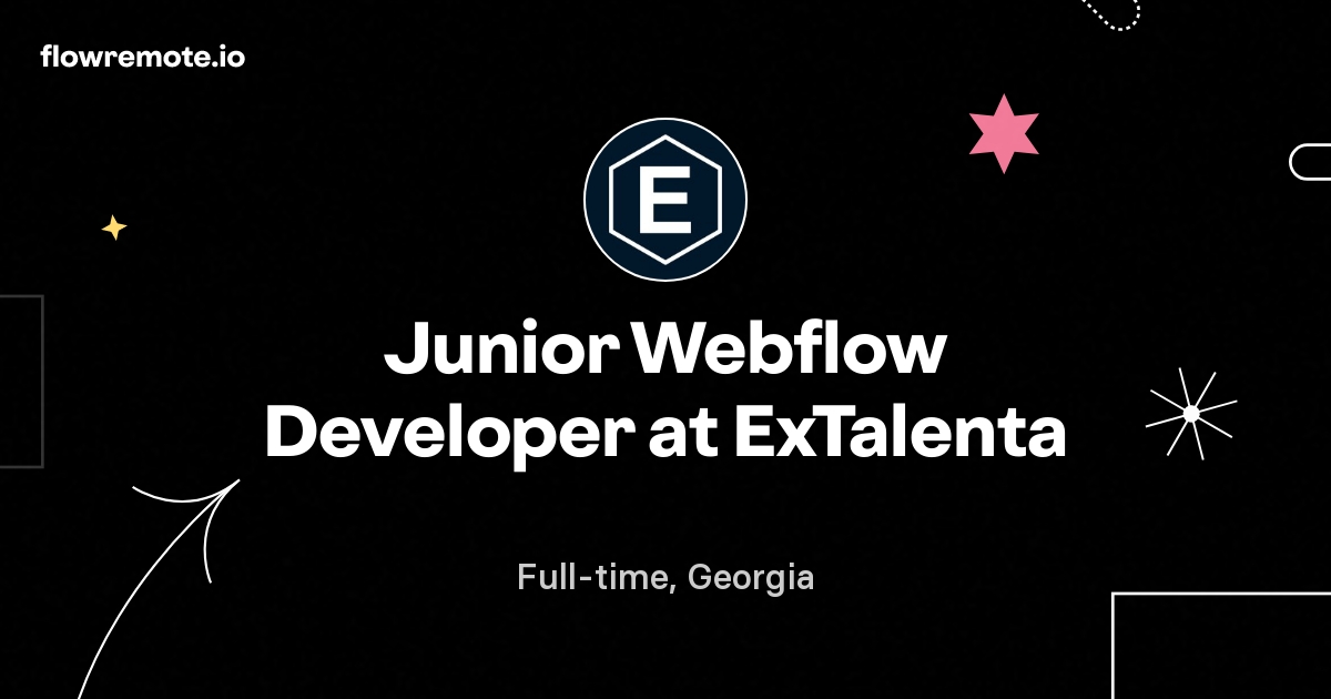 Hiring: Full-time Junior Webflow Developer at ExTalenta
