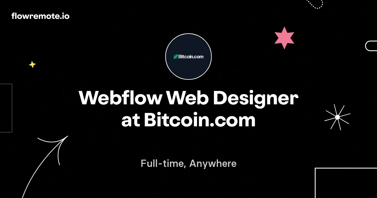 Hiring: Full-time Webflow Web Designer at Bitcoin.com