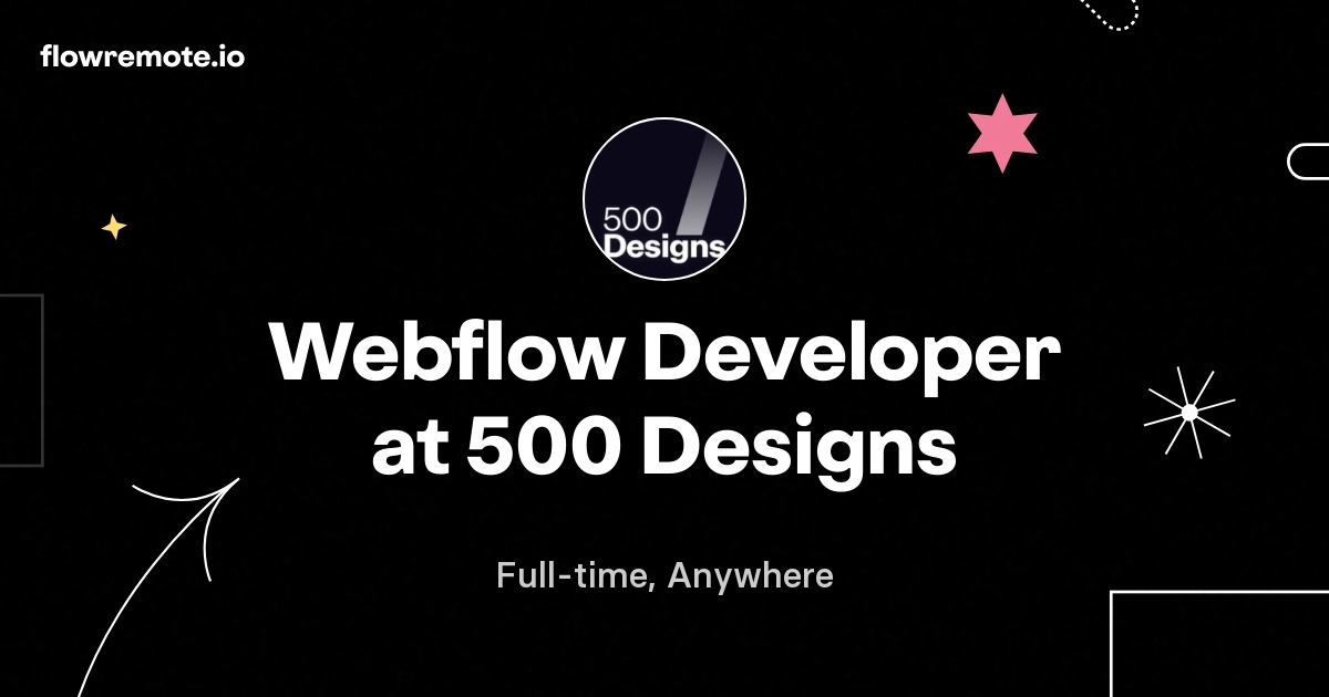 Hiring: Full-time Webflow Developer at 500 Designs