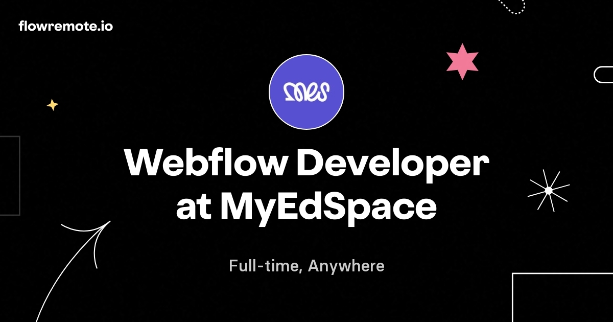 Hiring: Full-time Webflow Developer at MyEdSpace