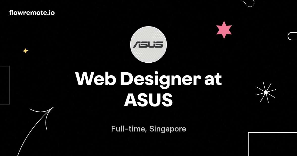 Hiring: Full-time Web Designer at ASUS