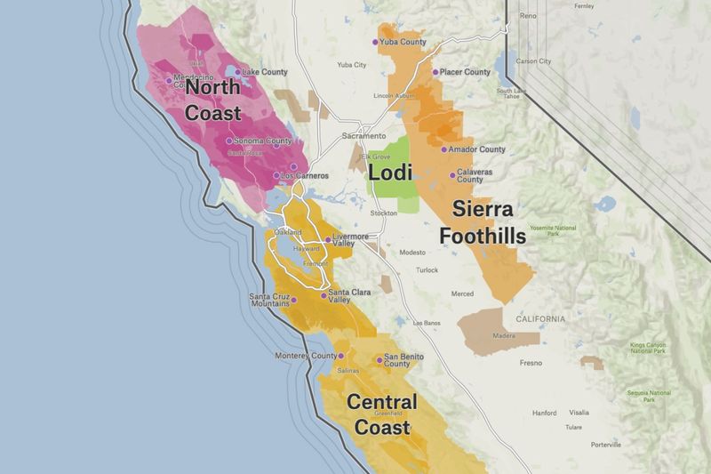 California Wine Regions - Felt Map Gallery