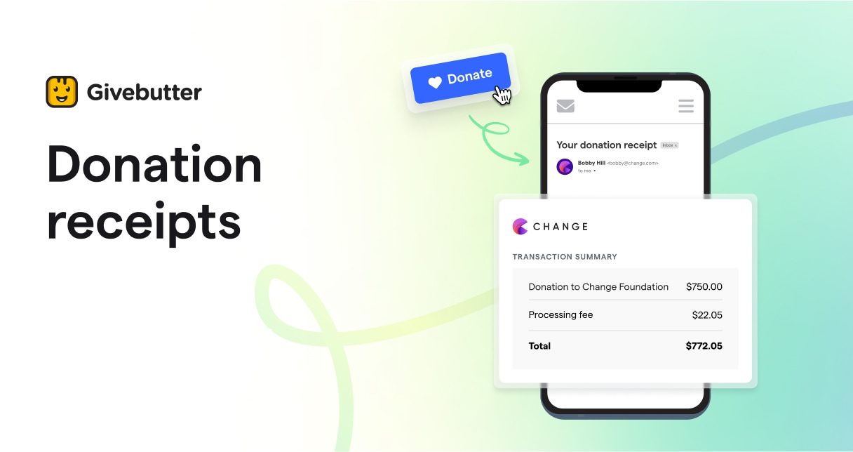Free & Automatic Nonprofit Donation Receipts | Givebutter