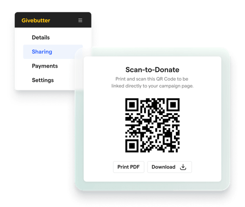 QR Codes For Donations | Scan to Donate QR Code Generator | Givebutter