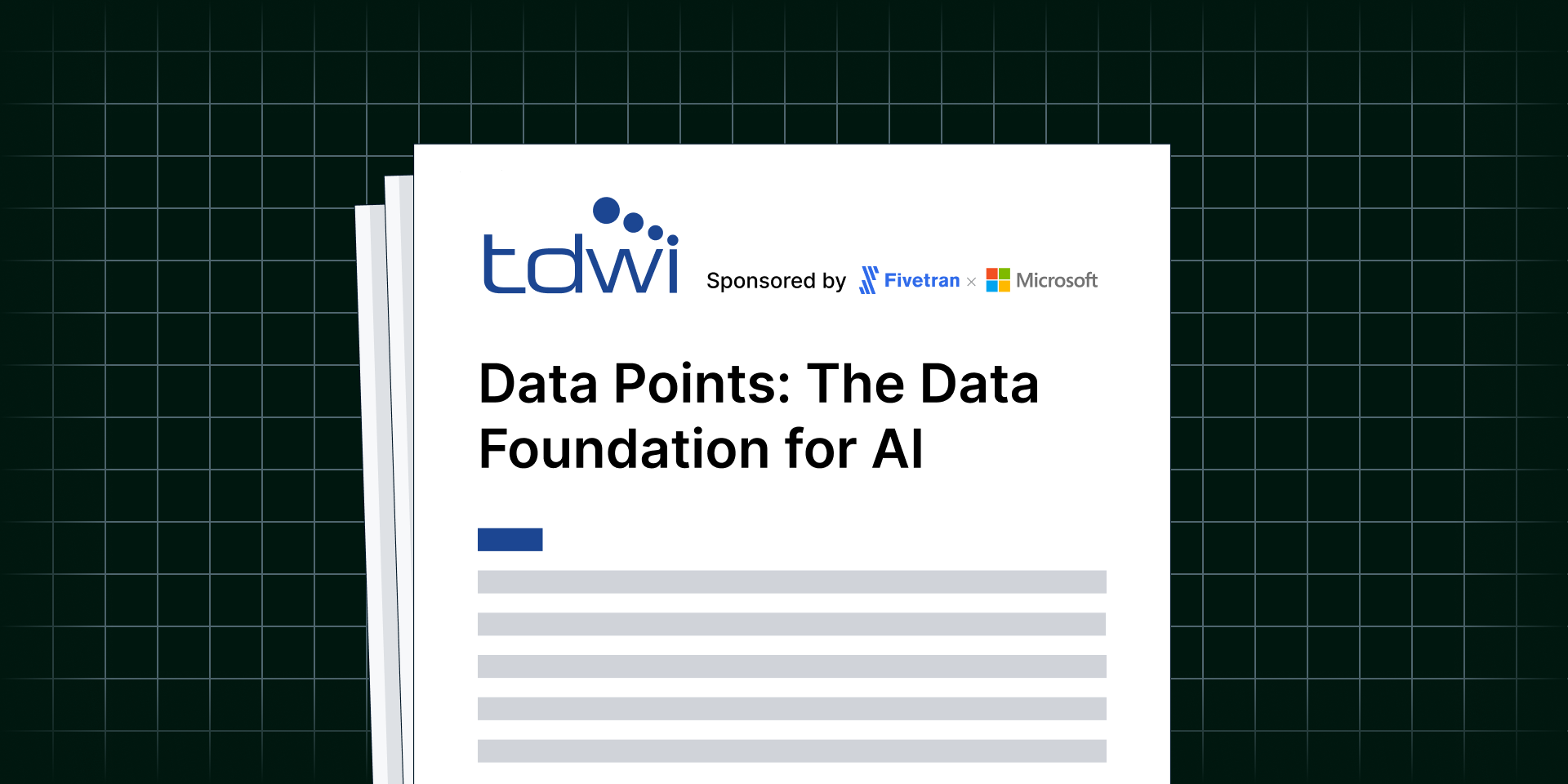 TDWI Data Points: The Data Foundation for AI
