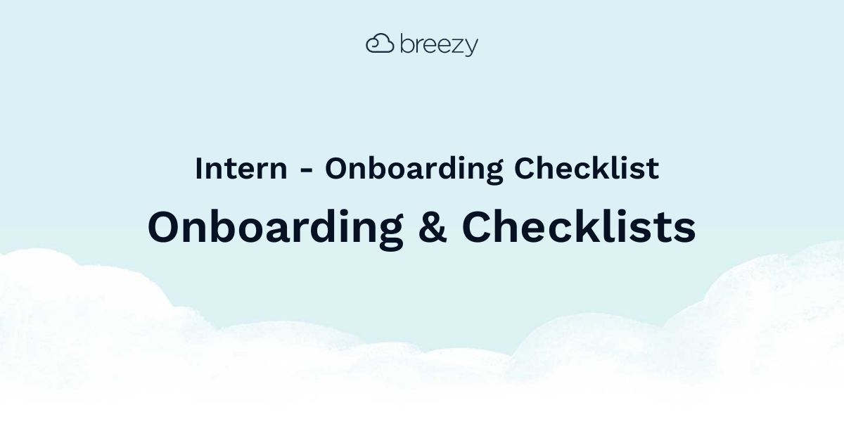 Intern - Onboarding Checklist | Breezy HR