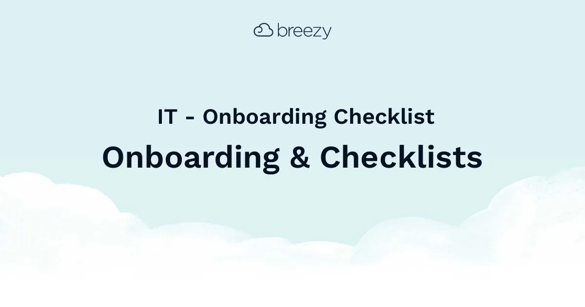 IT Onboarding Checklist | Breezy HR