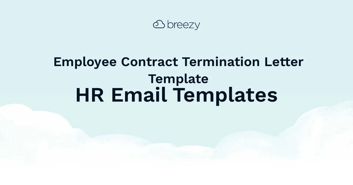 Employee Contract Termination Letter Template | Breezy HR