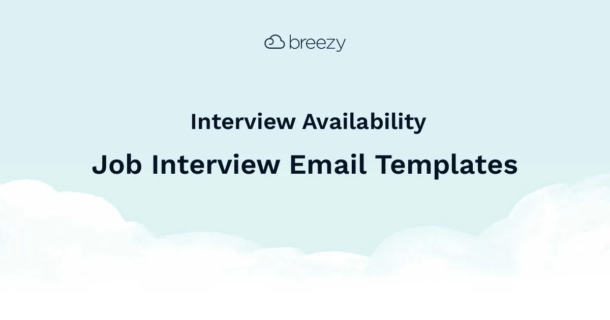 Interview Availability Email Template | Breezy HR