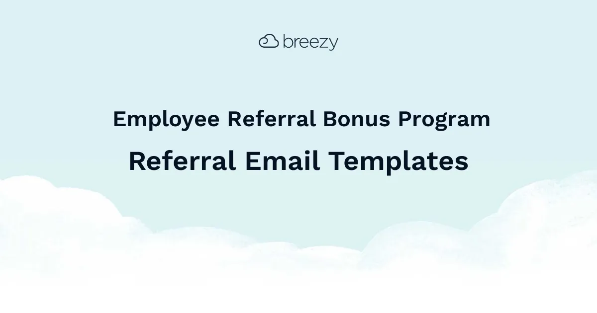 Employee Referral Bonus Program Announcement Email Template | Breezy HR