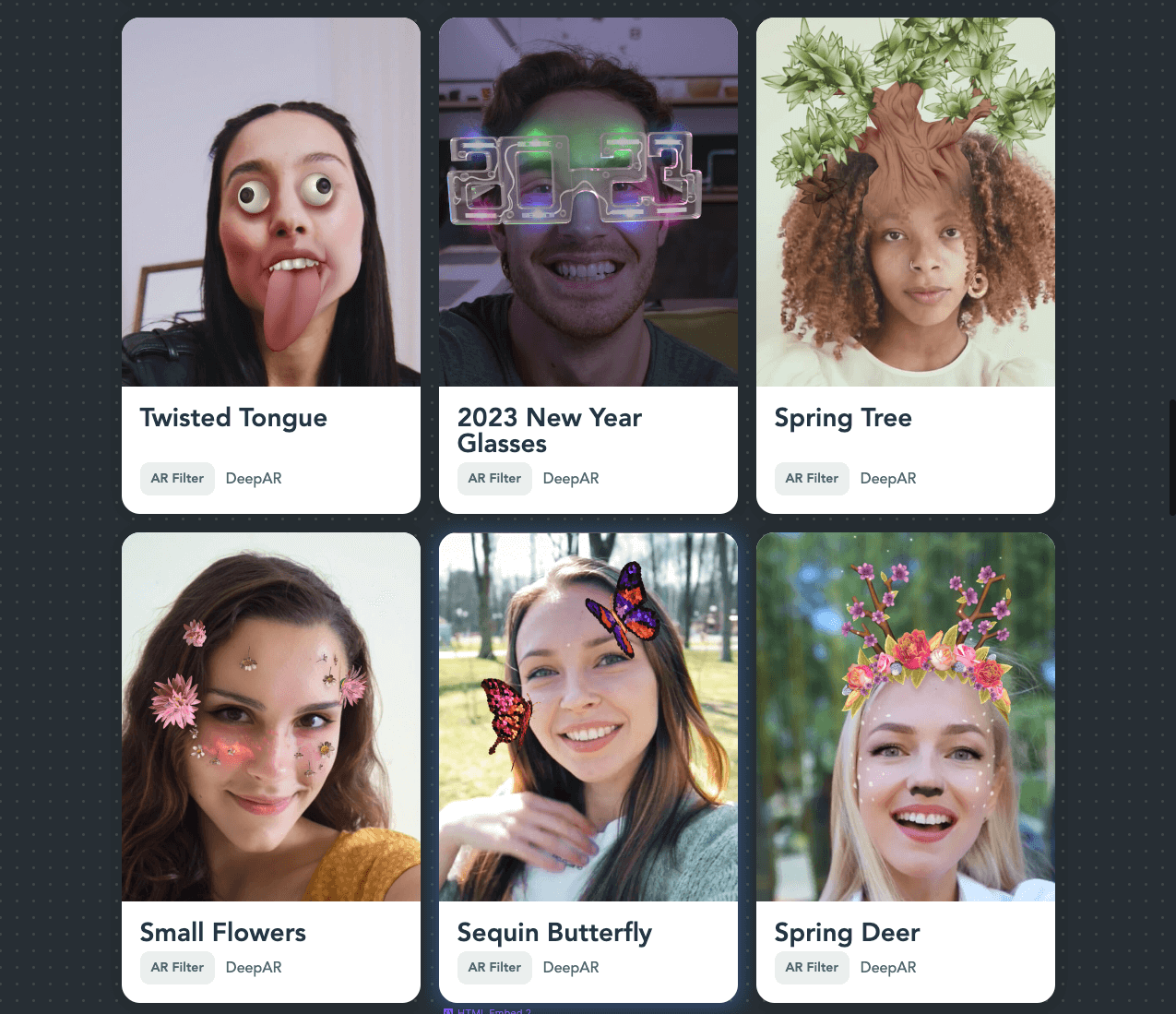 AR Filters Showcase - DeepAR