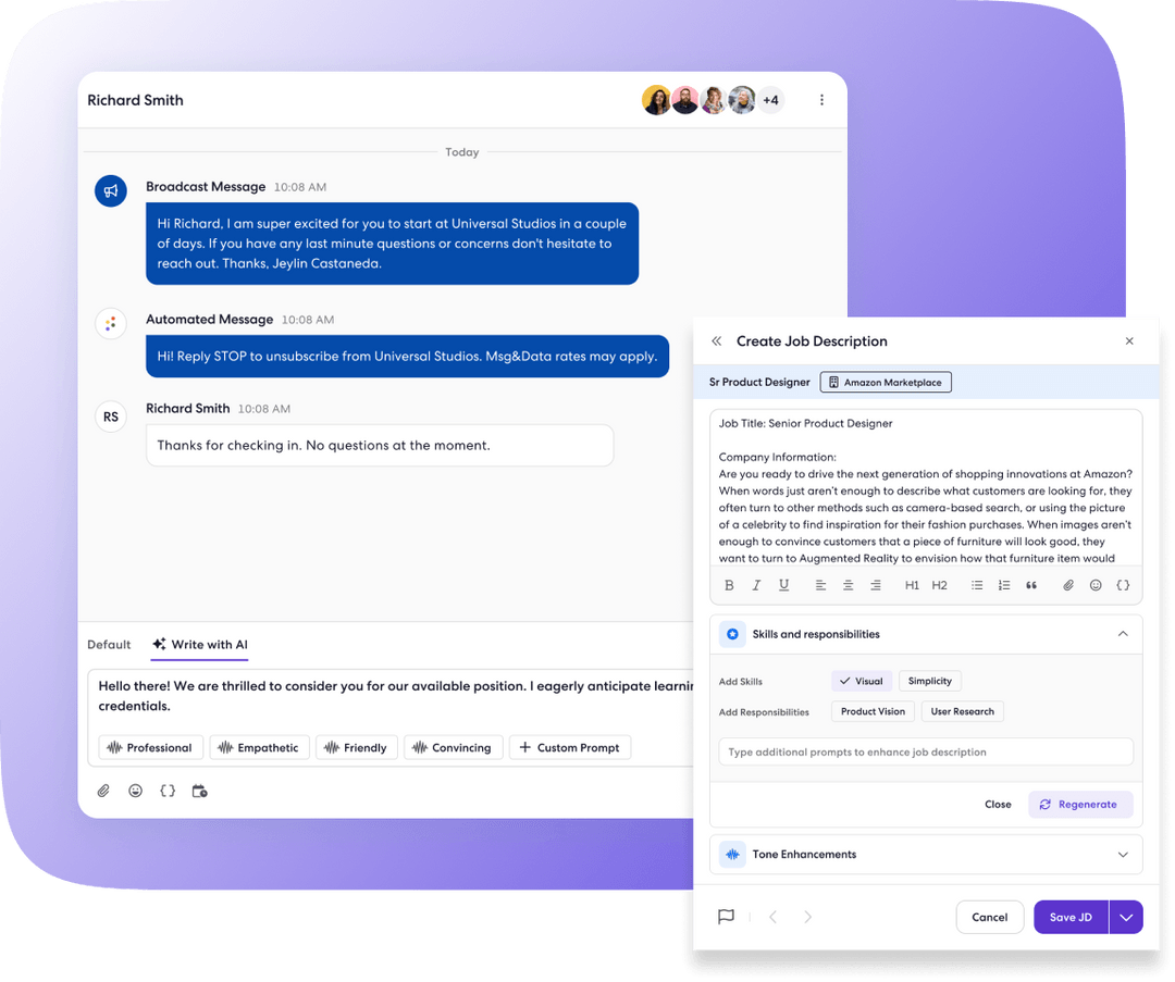 Sense Text Messaging | Two-way texting for recruiters