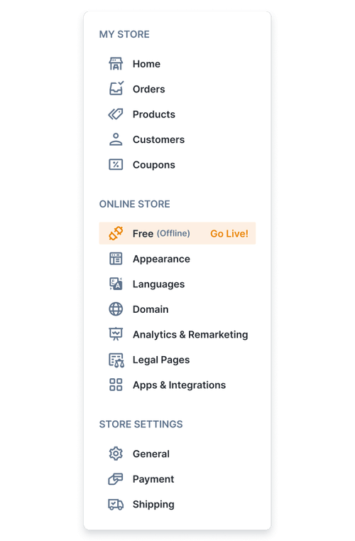 Create your online store & start selling today