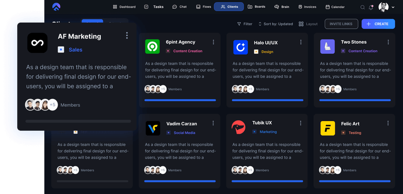 Flozy, a super-app for anyone with clients.