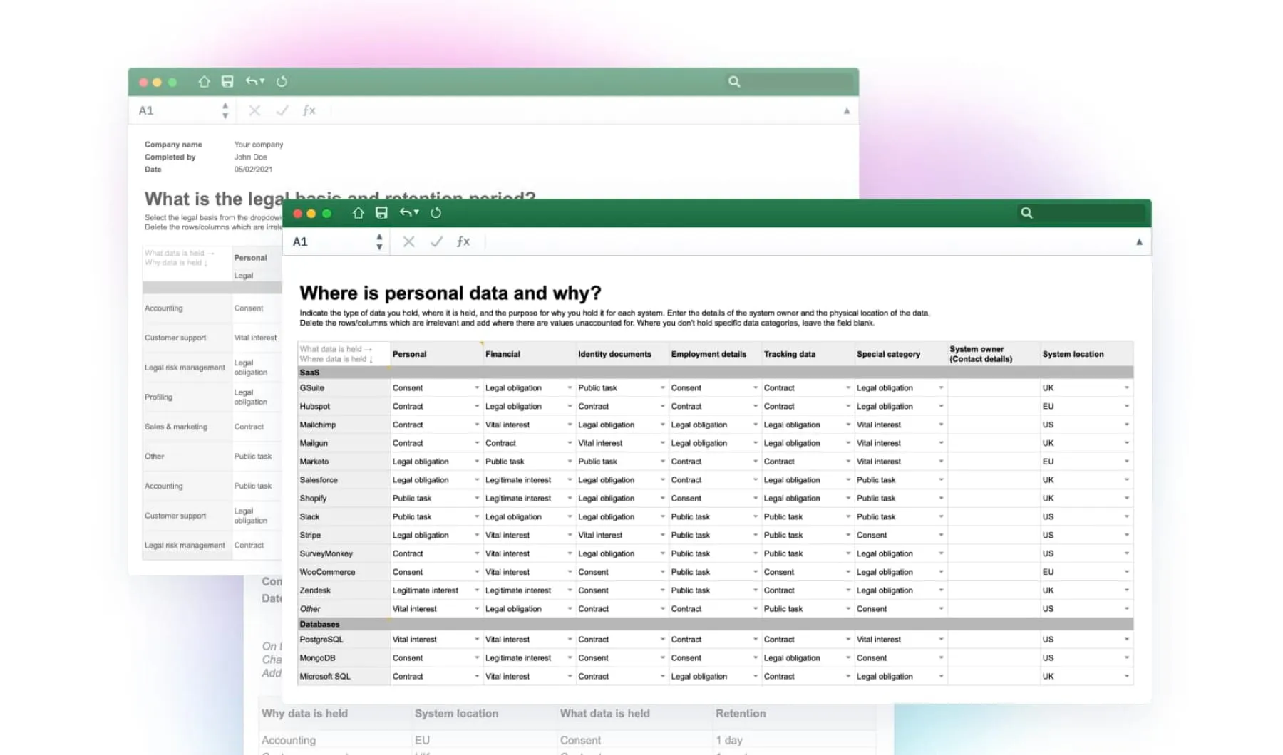 Sample Data Mapping Template