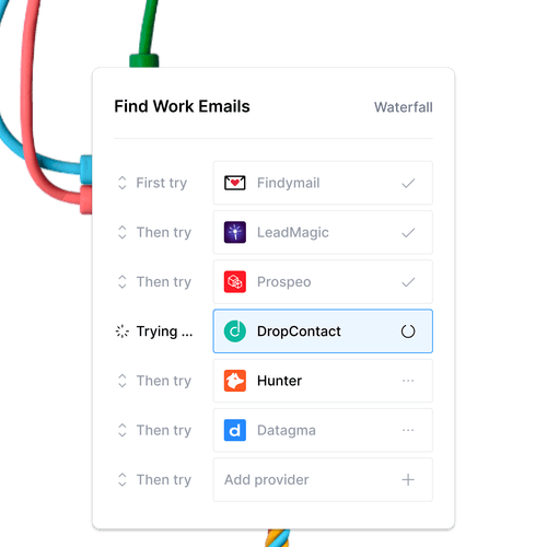 Clay Waterfall: maximize your coverage of contact info | Clay.com