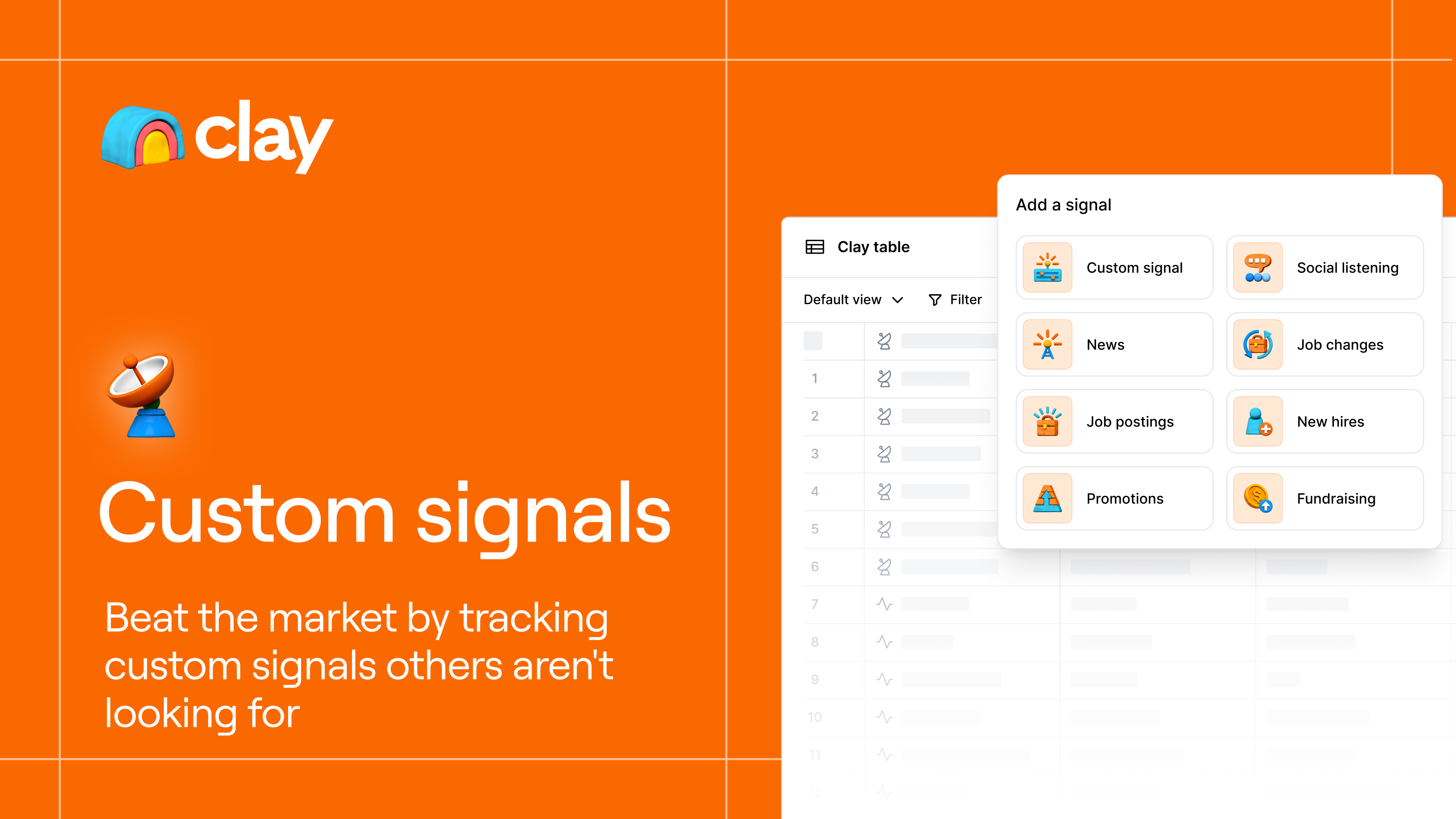 Custom Signals | Clay.com