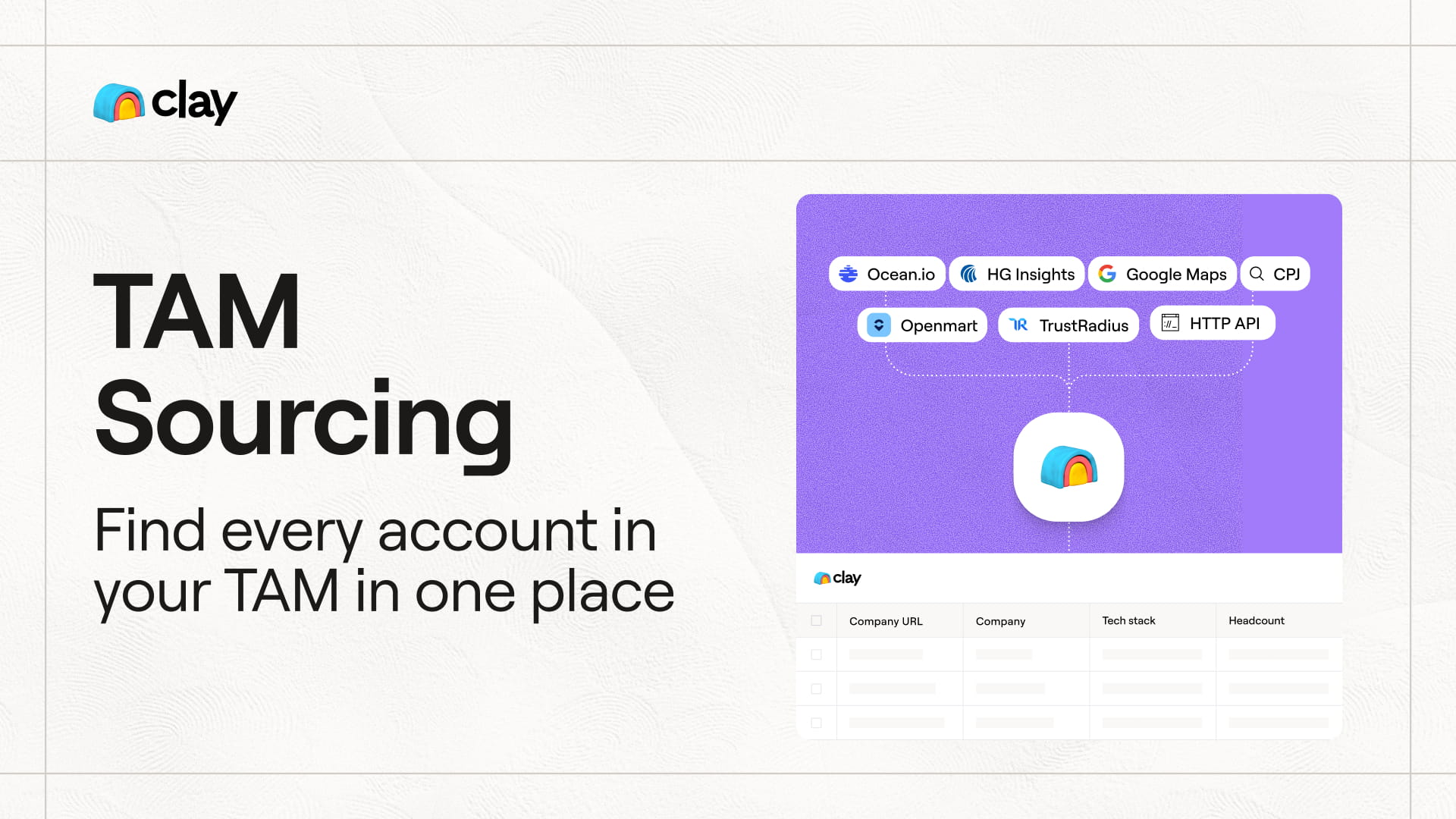 TAM Sourcing | Clay.com
