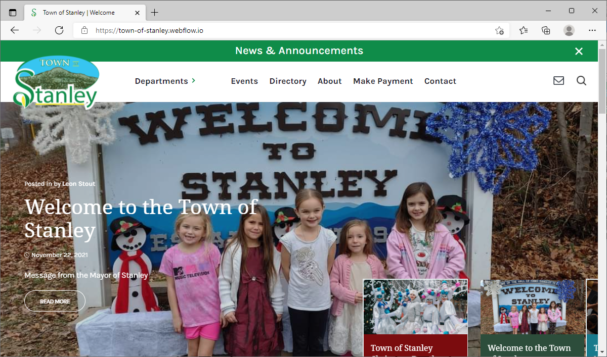 Town of Stanley | Welcome