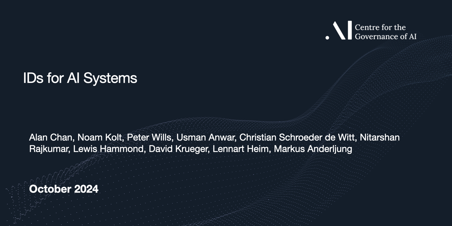 IDs for AI Systems | GovAI