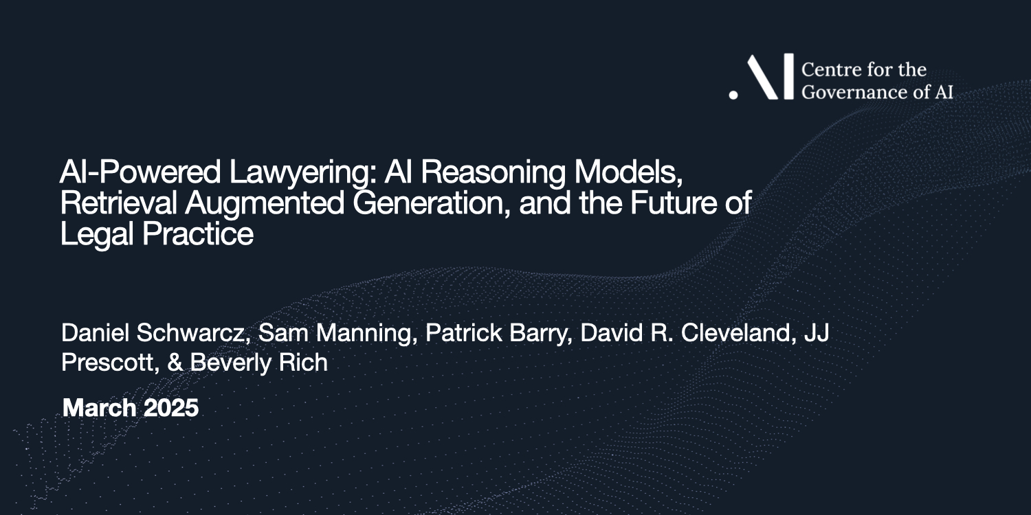 AI-Powered Lawyering: AI Reasoning Models, Retrieval Augmented ...