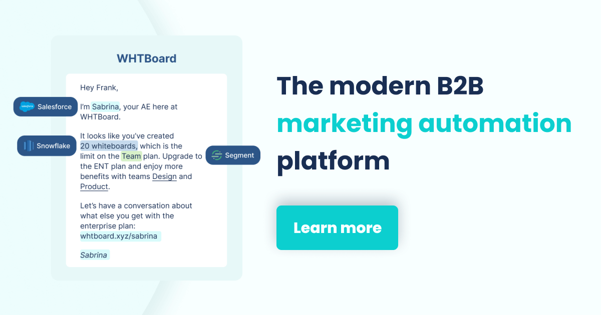 Modern B2B marketing automation platform