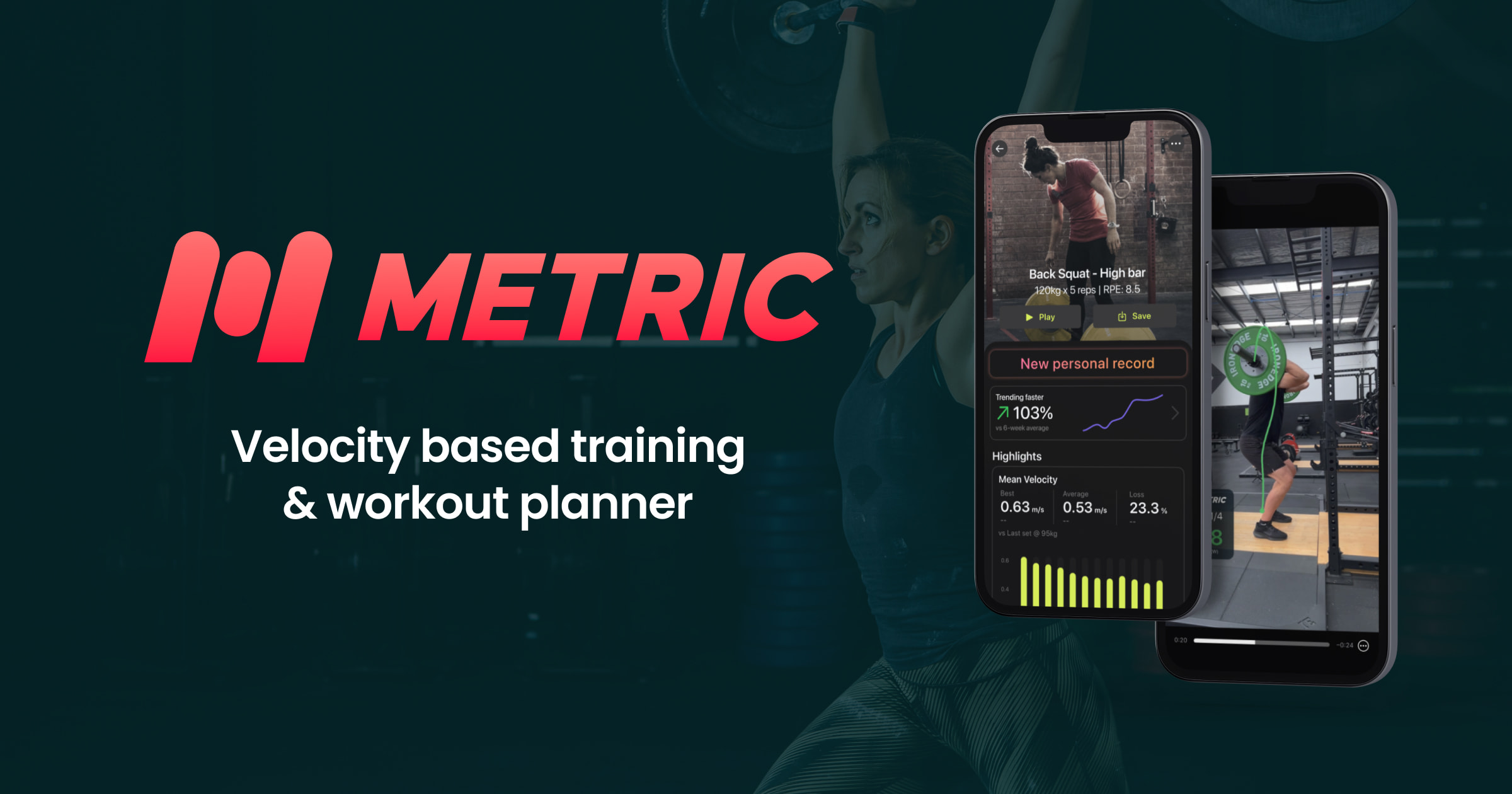 Metric VBT - Barbell velocity tracking and workout planner