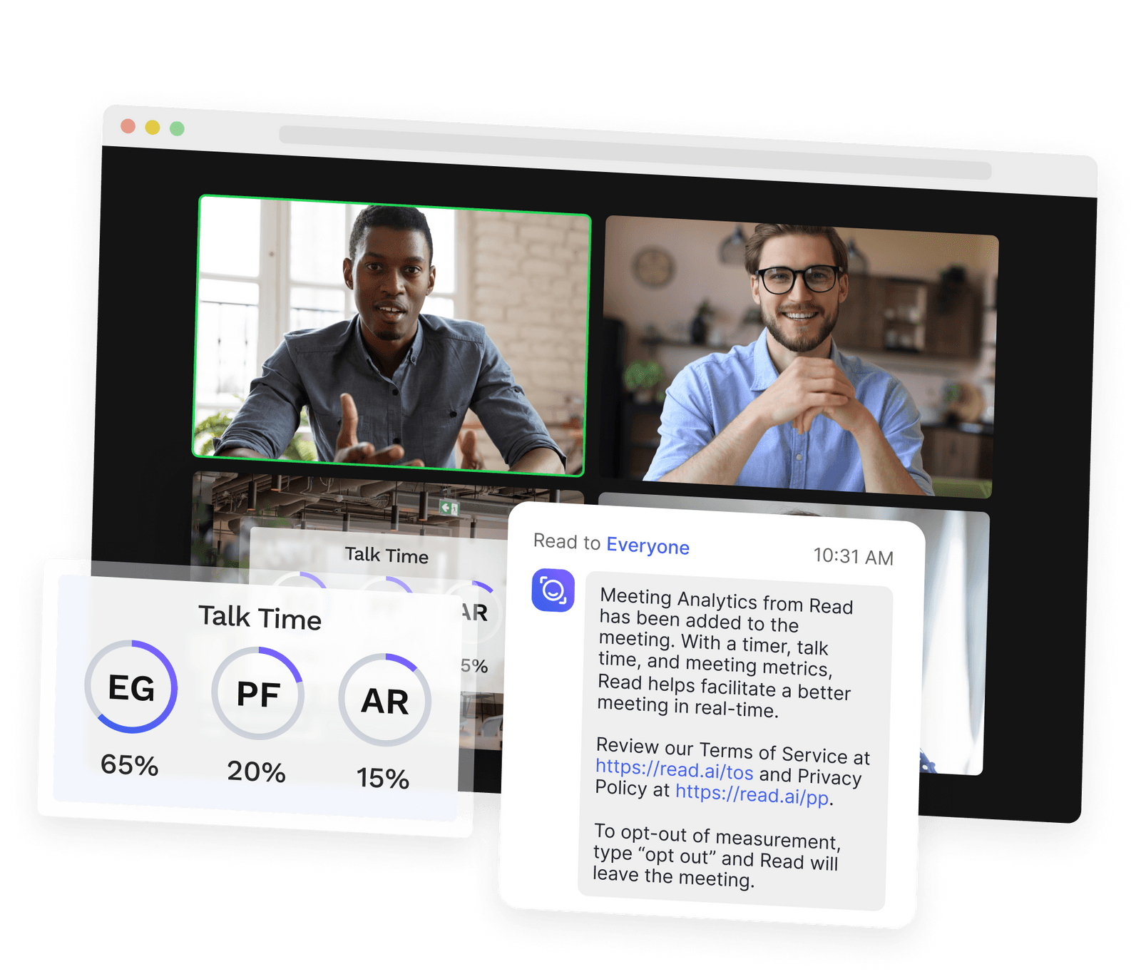 Virtual Assistant for Meetings, Meeting Timer, Talk Time, Notes | Read