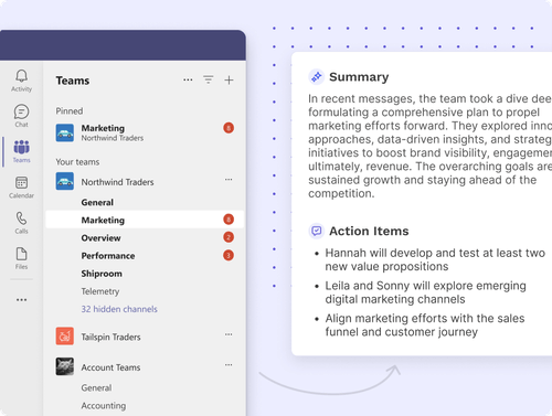 Productivité IA pour Microsoft Teams, Applications et Outlook | Lire