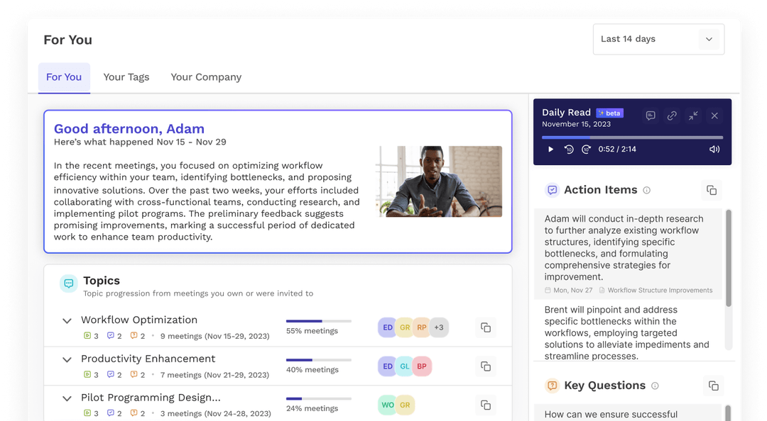 AI Meeting Notetaker on Zoom, Google Meet, Microsoft Teams | Read AI