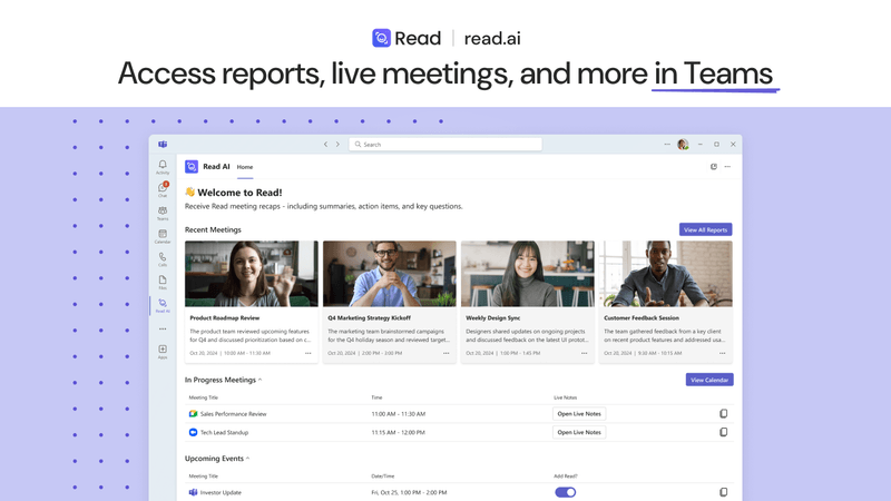 Nouveautés de Read AI et Microsoft Teams