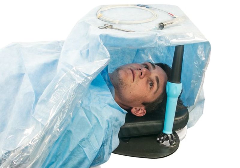 Prone Support - Face and arm positioning device