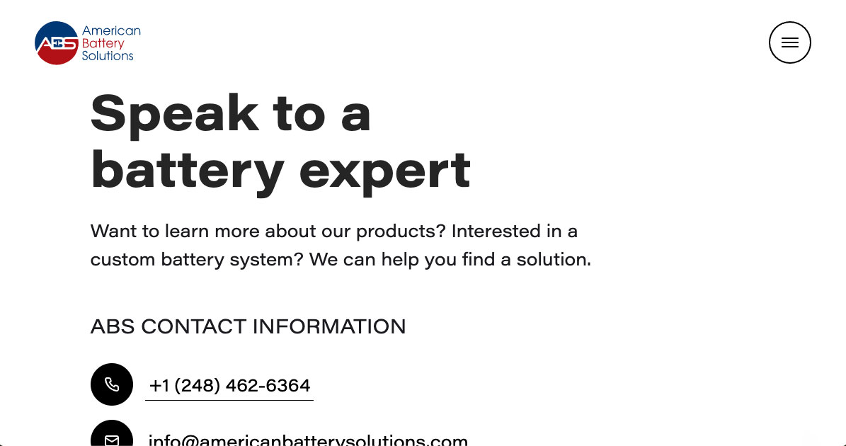 Contact | American Battery Solutions