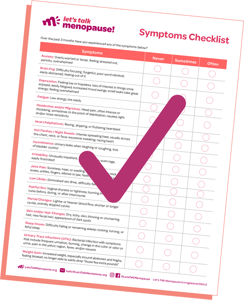 Menopause Symptoms, Causes, Treatment, and More | Let's Talk Menopause