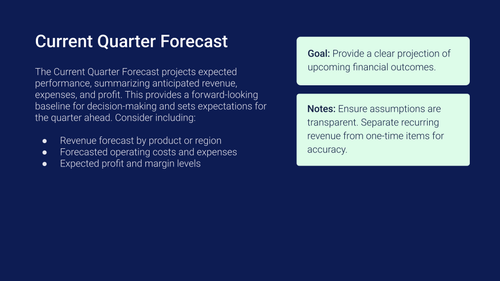 Free Quarterly Forecast Update Template | Data-Driven & Impactful