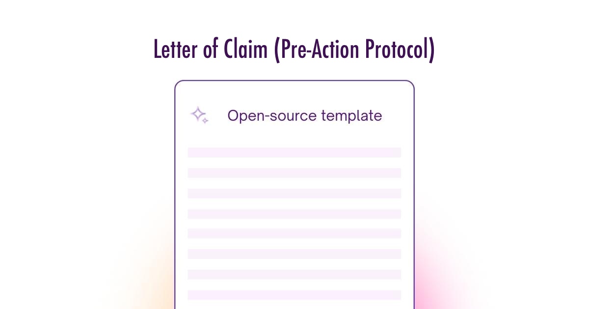 Pre Action Protocol Letter Template - Ablebionics