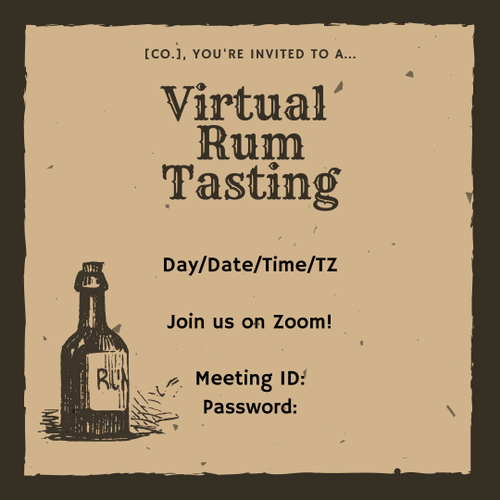 Virtual Rum Tasting Class Event Invitation | Confetti 🎉
