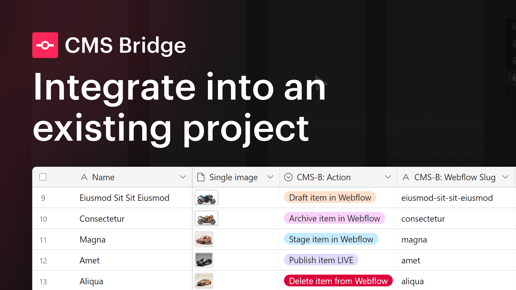 Products and Apps for Webflow