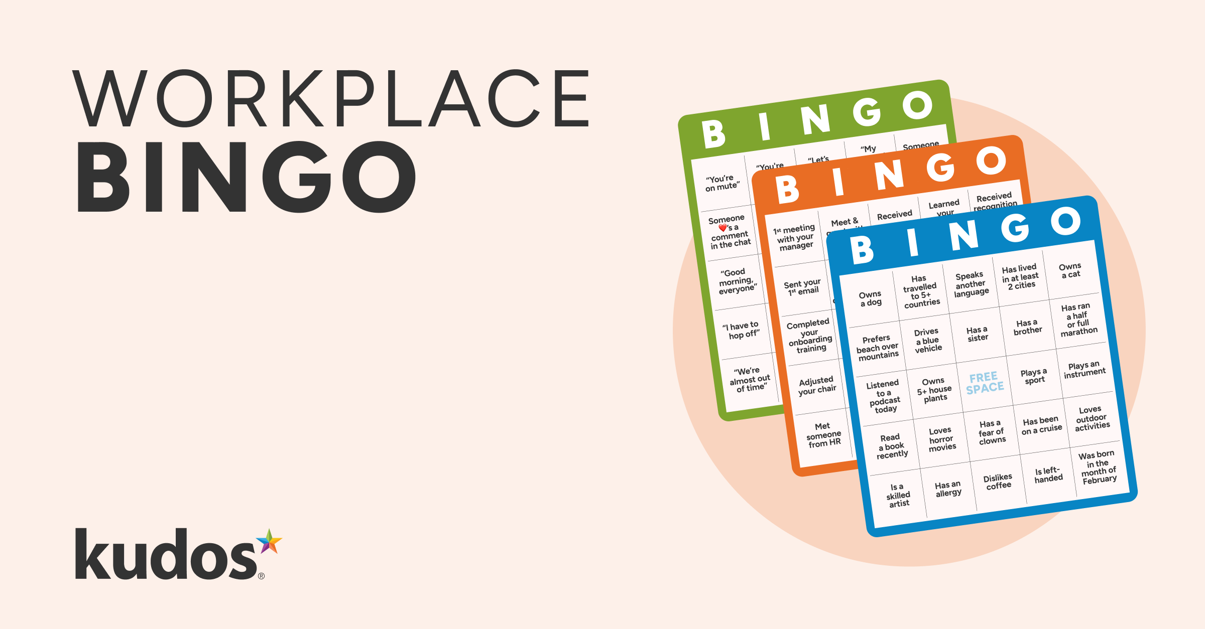 Workplace Bingo Cards | Kudos®