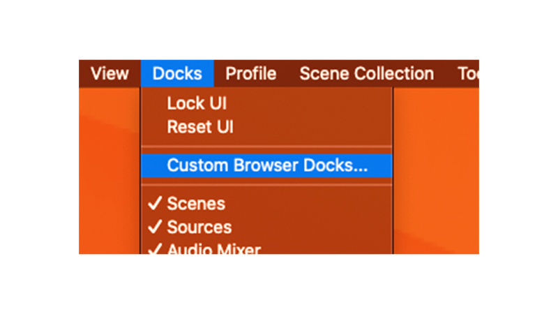 Dock uno overlay control into OBS