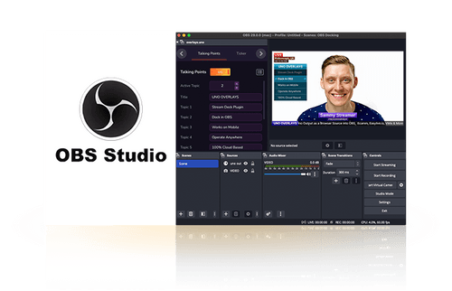Dock uno overlay control into OBS