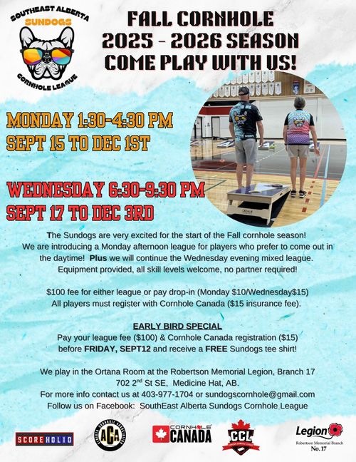 SouthEast Alberta Sundogs Cornhole League | Event Listing | Tourism ...
