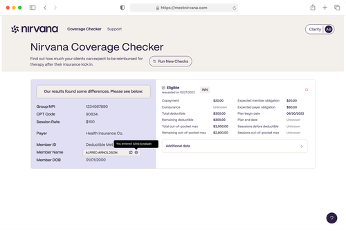 Nirvana | Insurance Eligibility Verification Platform