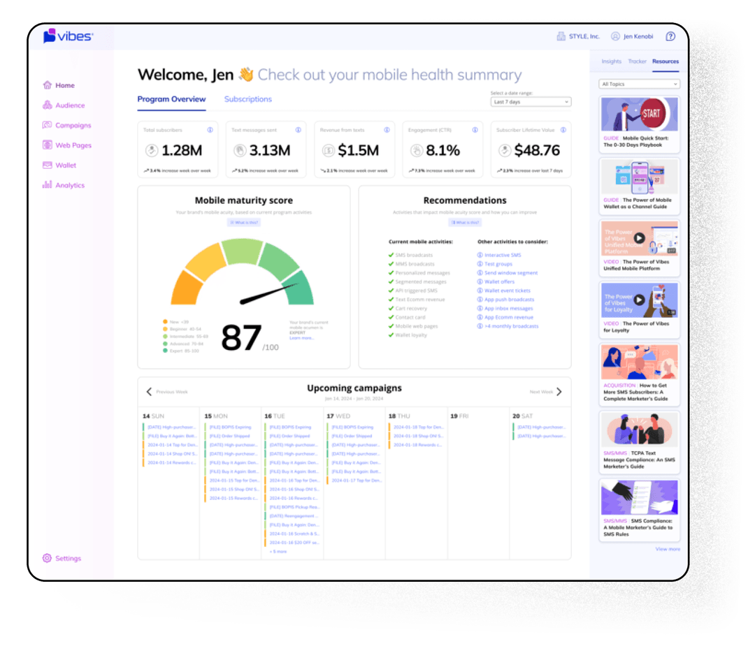 Intelligent Mobile Engagement Platform | Vibes