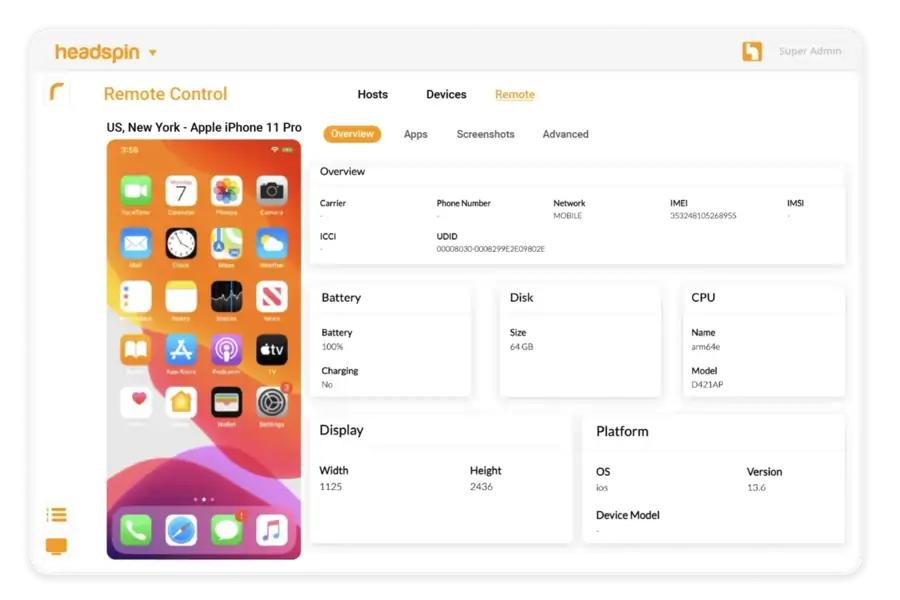 iOS App Testing Online: Test on Real iPhone and iOS Devices - HeadSpin