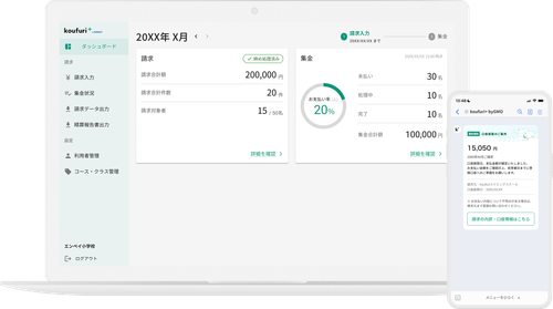 koufuri+ byGMO（コウフリプラス バイジーエムオー）｜口座振替の業務全体を効率化