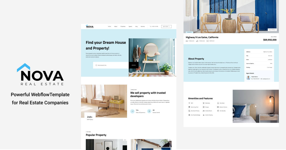 Contact us - Nova Webflow HTML website template