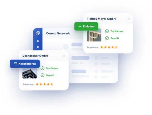Funktionen für Nachunternehmer | Cosuno