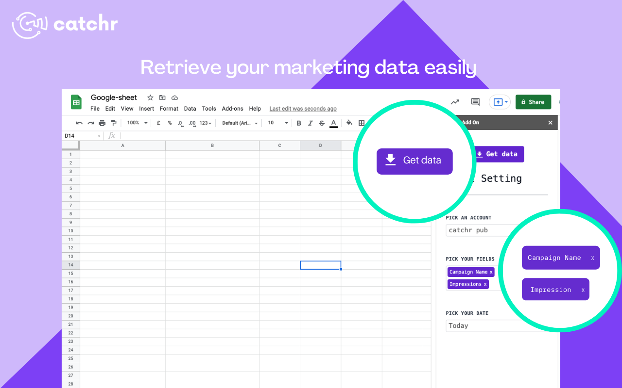 Connect your marketing data to Google Sheets